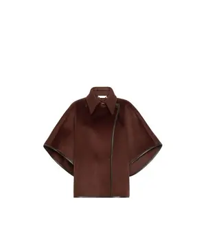 Max Mara Shawl-collar Cape - Brown