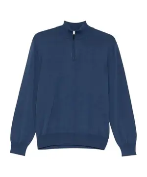 Canali Jersey Media Cremallera - Blue