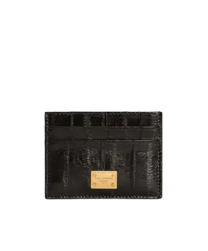 Dolce & Gabbana Dolce Gabbana Eel Logo Plate Card Holder