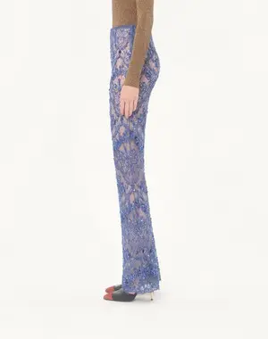Valentino Garavani Embroidered Lace Pants