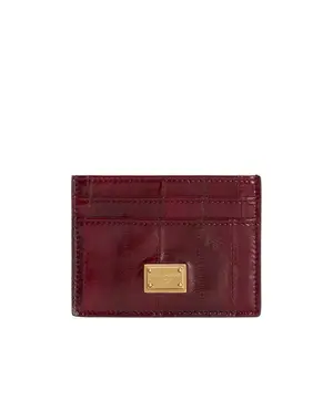 Dolce & Gabbana Dolce Gabbana Eel Logo Plate Card Holder - Red