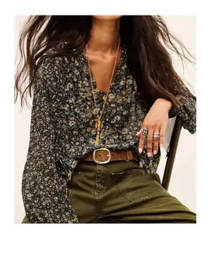 Ba&sh Floral Print Ruffle-detail Blouse