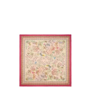 Etro Cashmere-blend Shawl With Flora And Fauna Motif - Multicolour