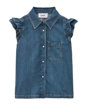 Ba&sh Yoyo Ruffled Sleeveless Shirt