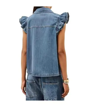 Ba&sh Yoyo Ruffled Sleeveless Shirt