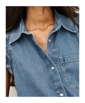 Ba&sh Yoyo Ruffled Sleeveless Shirt