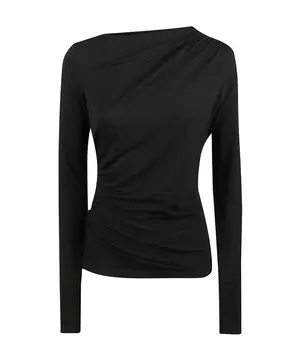 Patrizia Pepe Pleated Detail Top - Black