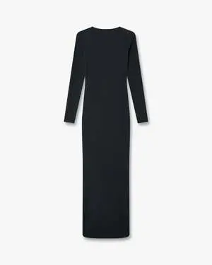 Casablanca Ribbed Jewellery Maxi Dress