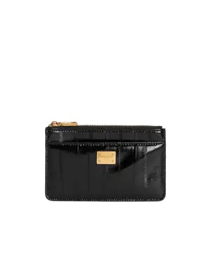 Dolce & Gabbana Dolce Gabbana Logo Plaque Card Holder - Black