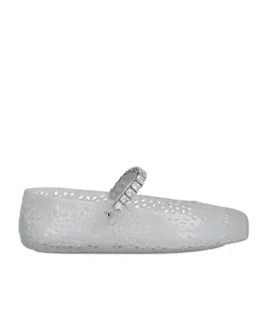 JIMMY CHOO Square-toed Ballet Flats - Gray