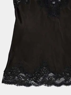 Rabanne Silk Tank Top With Lace Detailing