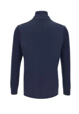 Eleventy Ribbed Sleeve Bib Blazer