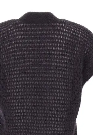 Eleventy Openwork Sleeveless Cardigan