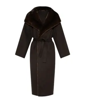 YVES SALOMON Double-faced Wool Coat: Cashmere And Mink Fur