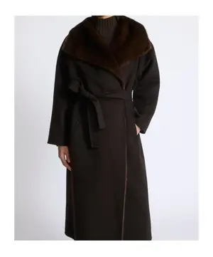 YVES SALOMON Double-faced Wool Coat: Cashmere And Mink Fur