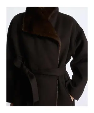 YVES SALOMON Double-faced Wool Coat: Cashmere And Mink Fur