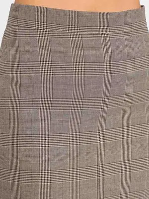 TWINSET Check-pattern Midi Pencil Skirt