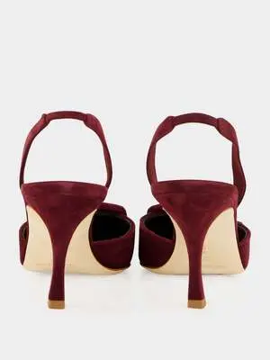 Manolo Blahnik Maysli Slingback Pumps - Deep Red