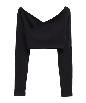 Alaïa Wrap-style Cropped Top