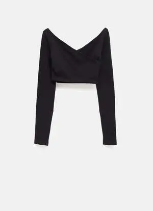 Alaïa Wrap-style Cropped Top