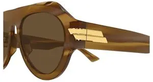 Bottega Veneta Mitre Aviator Frame Sunglasses