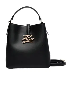 Karl Lagerfeld Logo Shoulder Bag - Black