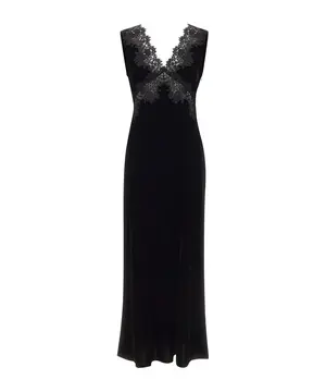 Rixo Lysandra Lace-trim Maxi Dress - Black