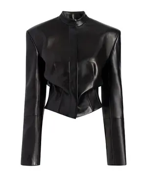 Khaite Long-sleeve Leather Jacket