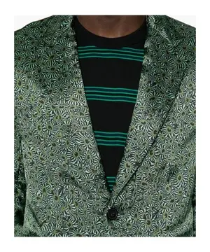 Dries Van Noten Floral Print Single-breasted Blazer