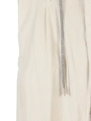 Eleventy Drawstring Straight-leg Pants - Beige