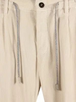Eleventy Drawstring Straight-leg Pants - Beige