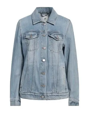 PT TORINO Denim Outerwear Size Cotton, Lyocell