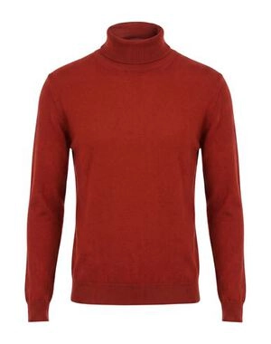 MOORER Turtleneck Brick Size Cashmere, Silk - Red