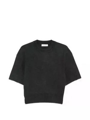 AMOMENTO Short-sleeve Knitted Sweater