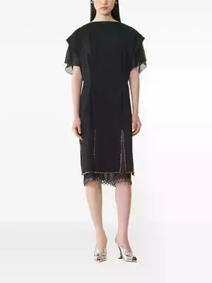 LANVIN Eyelet-embroidered Grosgrain-ribbon Dress