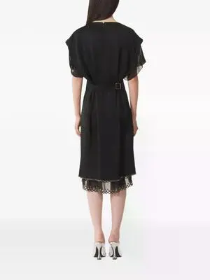 LANVIN Eyelet-embroidered Grosgrain-ribbon Dress