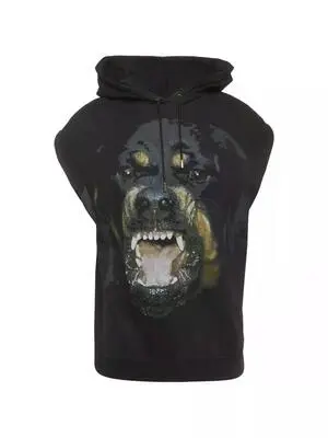 Givenchy Rottweiler-print Sleeveless Hoodie