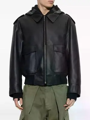 Loewe Hooded Leather Jacket