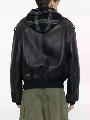 Loewe Hooded Leather Jacket