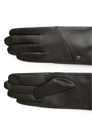 Tommy Hilfiger Logo-plaque Leather Gloves