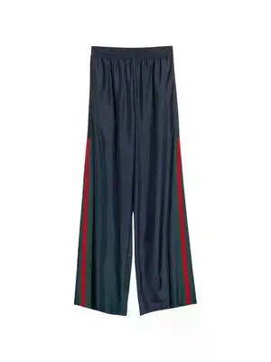 Gucci Web-stripe Silk Trousers