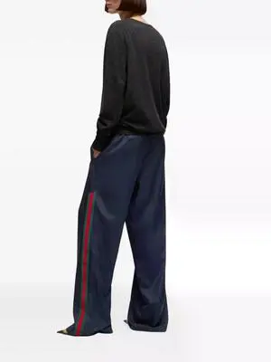 Gucci Web-stripe Silk Trousers