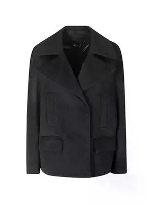 Federica Tosi Notched-lapel Pea Coat - Grey