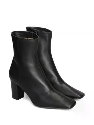 FABIO RUSCONI Lugano Square-toe Ankle Boots - Black