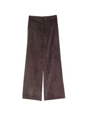 CENERE GB Corduroy Wide-leg Trousers - Brown
