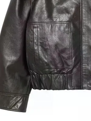 I BLUES Elasticated Leather Jacket