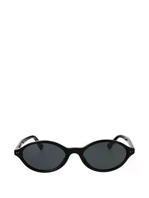 JIMMY CHOO Marais Oval-frame Sunglasses - Black