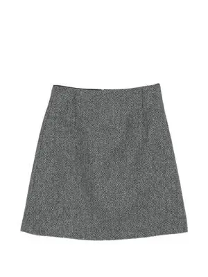 Max Mara Herringbone A-line Skirt