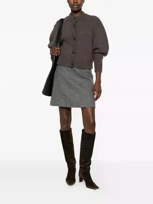 Max Mara Herringbone A-line Skirt