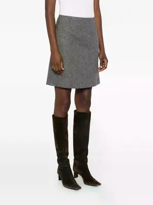 Max Mara Herringbone A-line Skirt
